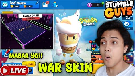 Live Mabar Malem War Skin Yokss Stumble Guys Youtube