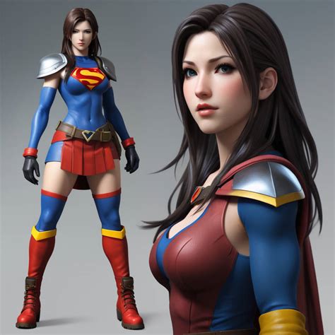 Aeris / Aerith as Supergirl 2 by elodtrebor on DeviantArt