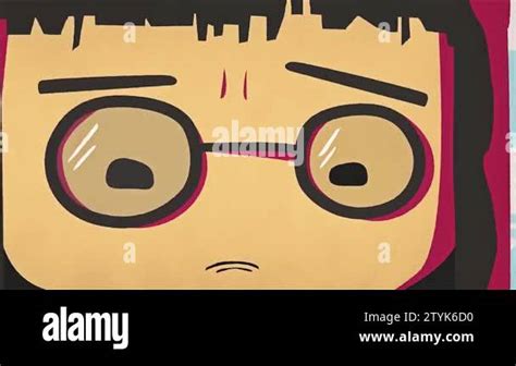 Cartoon Cute Girl Portrait Crying Asian Stressed Anime Girl With