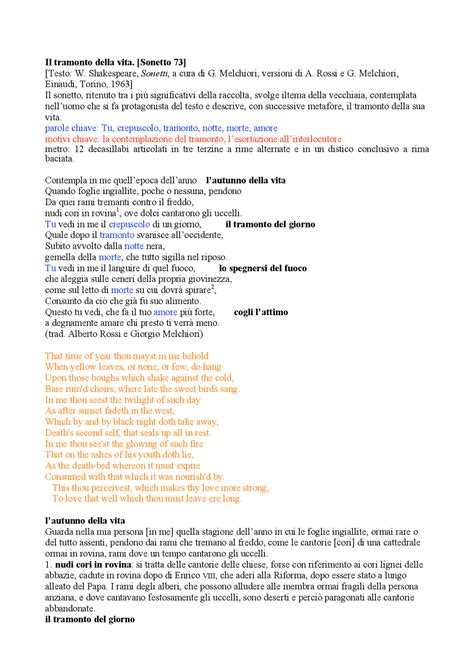 Shakespeare E Catullo Docsity