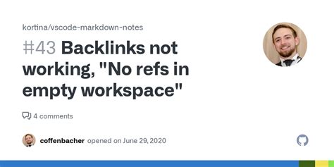 backlinks not working no refs in empty workspace · issue 43 · kortina vscode markdown notes