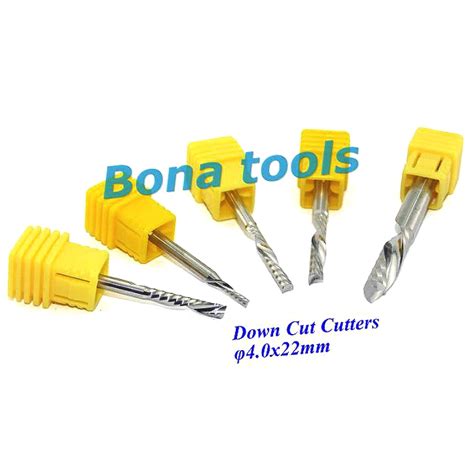 4022mm Left Handed Down Cut Carbide One Cnc Flute Spiral Bit Sharp