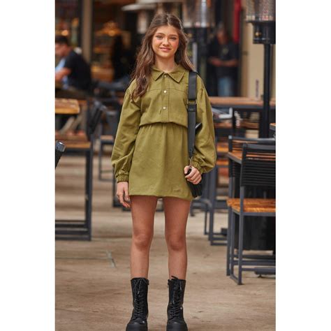Vestido Juvenil Lilimoon Em Malha Pita Cor Verde Pilili Moda Infantil