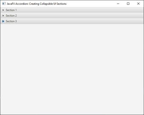 JavaFX Accordion Creating Collapsible UI Sections