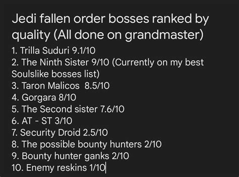 Jedi Fallen Order Bosses Re Ranked Because My Opinions Drastically