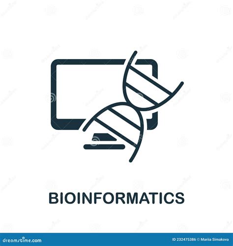 Bioinformatics Infographics Linear Icons Collection Royalty Free Stock