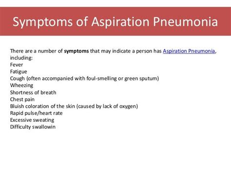 Aspiration Pneumonia