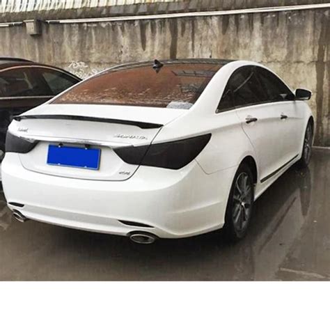 자동차 트렁크 스포일러 액세서리 구형 현대 소나타 Abs 플라스틱 리어 립 테일 윙 광택 블랙 바디 키트 2011 2012 13 14 수리스포일러 And 날개