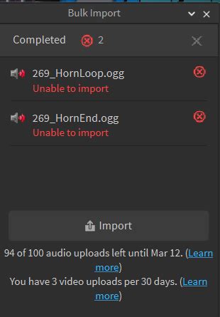 Roblox Wont Let Me Upload Audio Game Design Support Developer