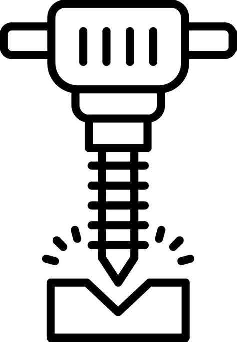 Jackhammer Line Icon 53762958 Vector Art At Vecteezy