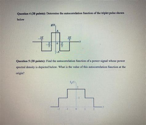 solved question 4 20 points determine the autocorrelation