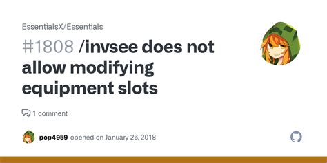 Invsee Does Not Allow Modifying Equipment Slots Issue