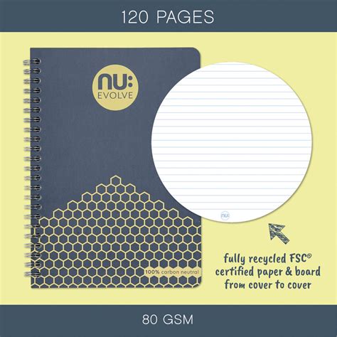 Nu Neutral Notebook Carbon Neutral A5 Dark Blue Nu004258 Fsc