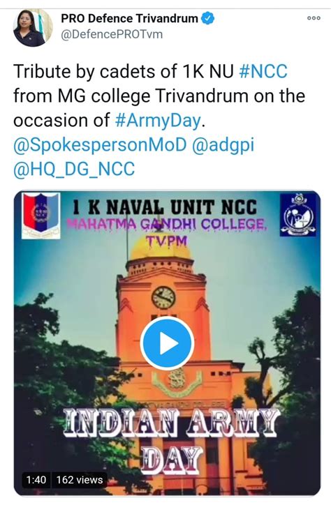 Tribute By Ncc Naval Cadets Mahatma Gandhi College