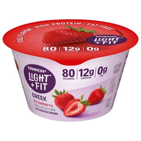 Light Fit Strawberry Nonfat Greek Yogurt Cups 5 3 Oz QFC