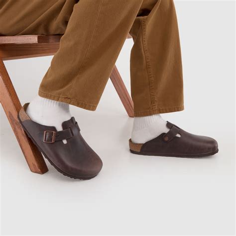 Mens Dark Brown Birkenstock Boston Sandals Schuh