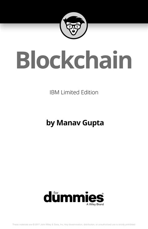 Blockchain For Dummies Pdf