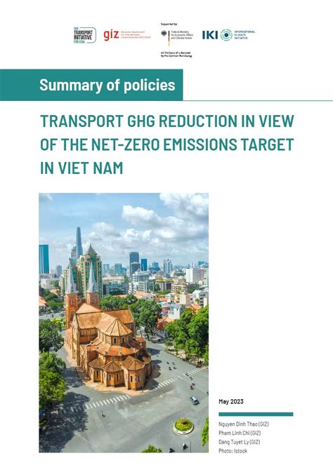 Summary Of Policies Transport Ghg Reduction In View Of The Net Zero Emissions Target In Viet