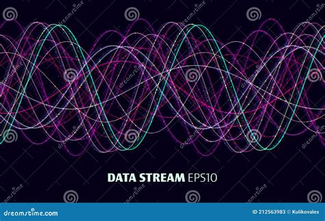 Wave 3d Big Data Visualization Data Technology Background Abstract