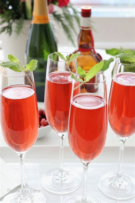 Cranberry Champagne Cocktail Recipe Thistle Key Lane