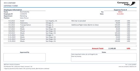 Form Templates Excel