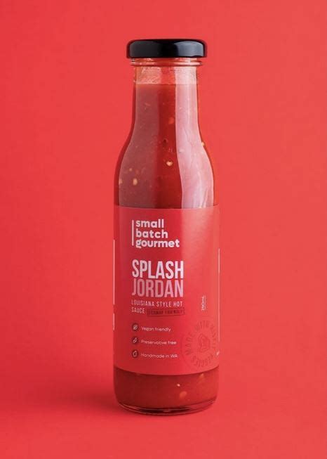 Small Batch Gourmet Splash Jordan Hot Sauce 250ml Five Vegans