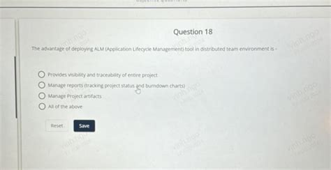 Question The Advantage Of Deploying Alm Studyx