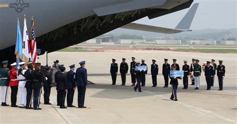 Remains Of 55 Us War Dead In North Korea Start Journey Home After 65