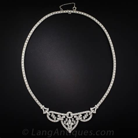 Art Deco Diamond And Platinum Necklace