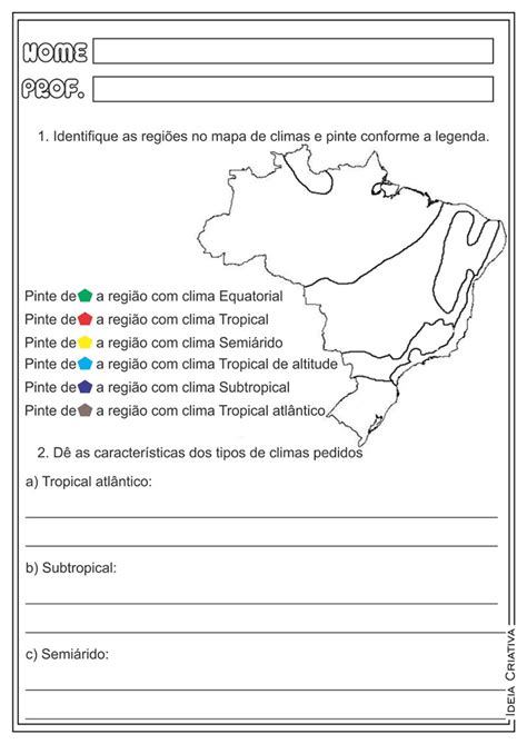 Exercícios Sobre Clima E Tempo