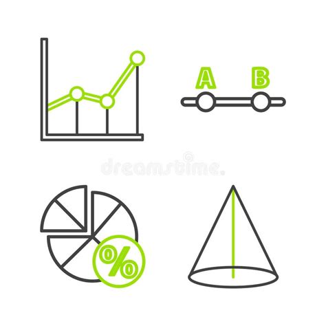 Set Line Geometric Figure Cone Graph Schedule Chart Diagram And