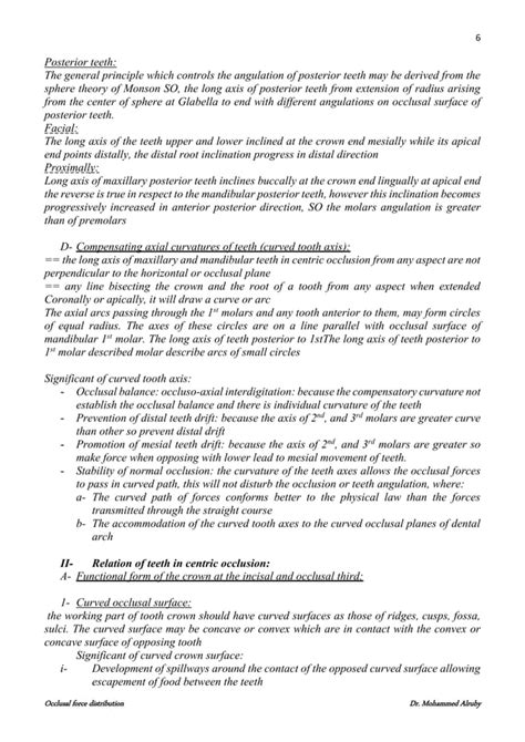 Occlusal Force Distribution Pdf