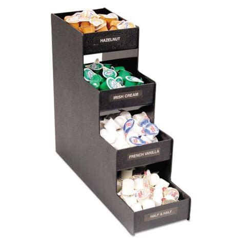 Vertiflex Narrow Condiment Organizer 8 Compartments Black