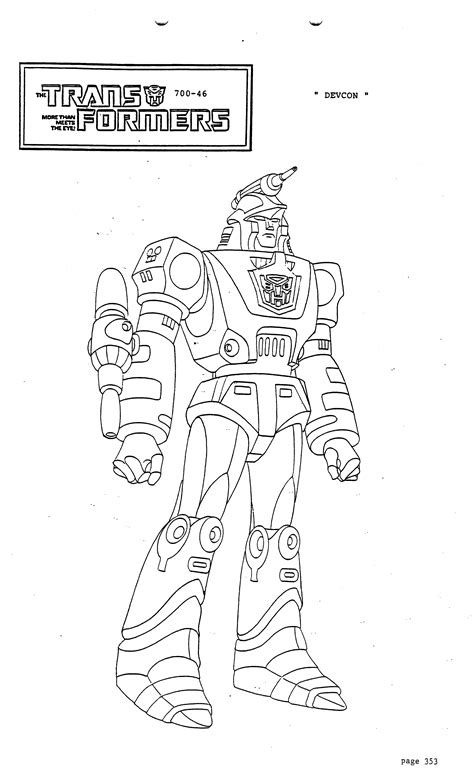 The Sunbow Marvel Archive Transformers Over 700 Character Model Sheets