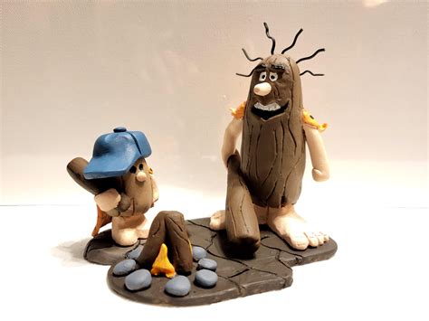 Captain Caveman And Cavey Jr R Sculpey