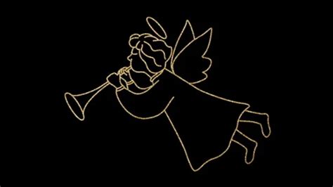 Angel Appearance Animation On Dark Backg Stock Video Pond5
