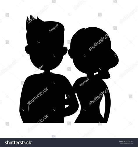 Man Woman Couple Icon Image Stock Vector Royalty Free 627531905