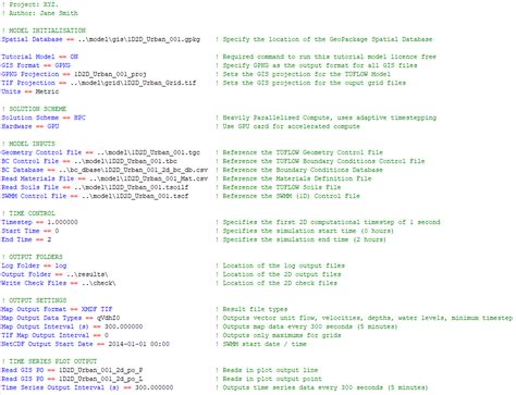 Xpswmm Conversion Tuflow Control File Formatting Tuflow