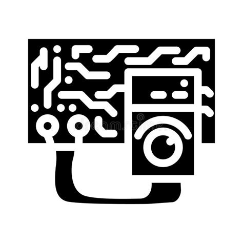 Circuit Diagnostics Glyph Icon Vector Illustration Stock Vector Illustration Of Conductive