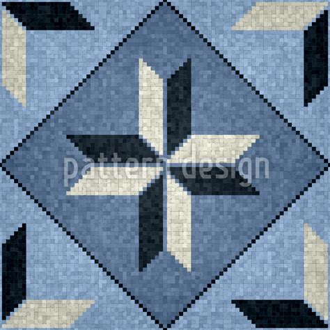 Mosaic Stars Seamless Vector Pattern Design