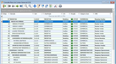 Cadastro Plano Contas Gerencial Manual Do Erp Primam