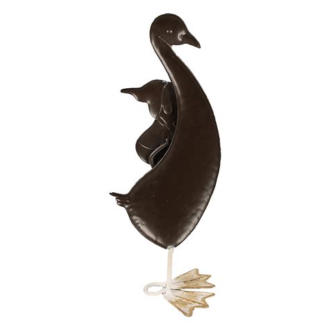 Clayre Eef Decoratie Beeld Gans 36 Cm Wit Blauw IJzer Clayre Eef