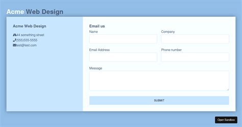 Responsive Form Codesandbox