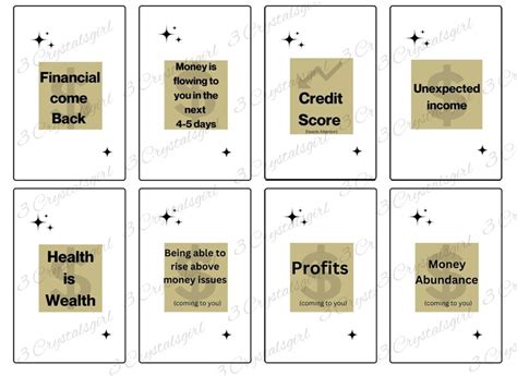 Money Oracle Deck Digital Download Etsy