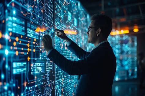 Premium Photo Businessman Uses Ai To Analyze And Visualize Complex Data