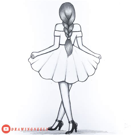 How To Draw A Girl Backside Drawing Easy Very Easy Drawing