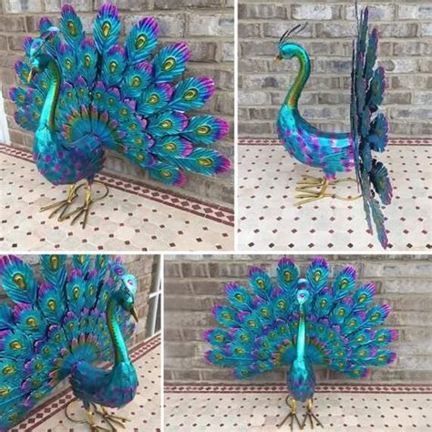 Beautiful Peacock Statue Decor Chyhua
