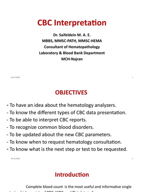 Cbc Interpretation Guide Pdf Anemia Hematology