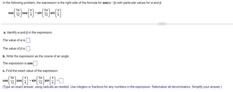 Solved C Find The Exact Value Of The Chegg Com