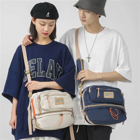 Bandolera De Nailon Impermeable Para Hombre Y Mujer Bolso De Mano